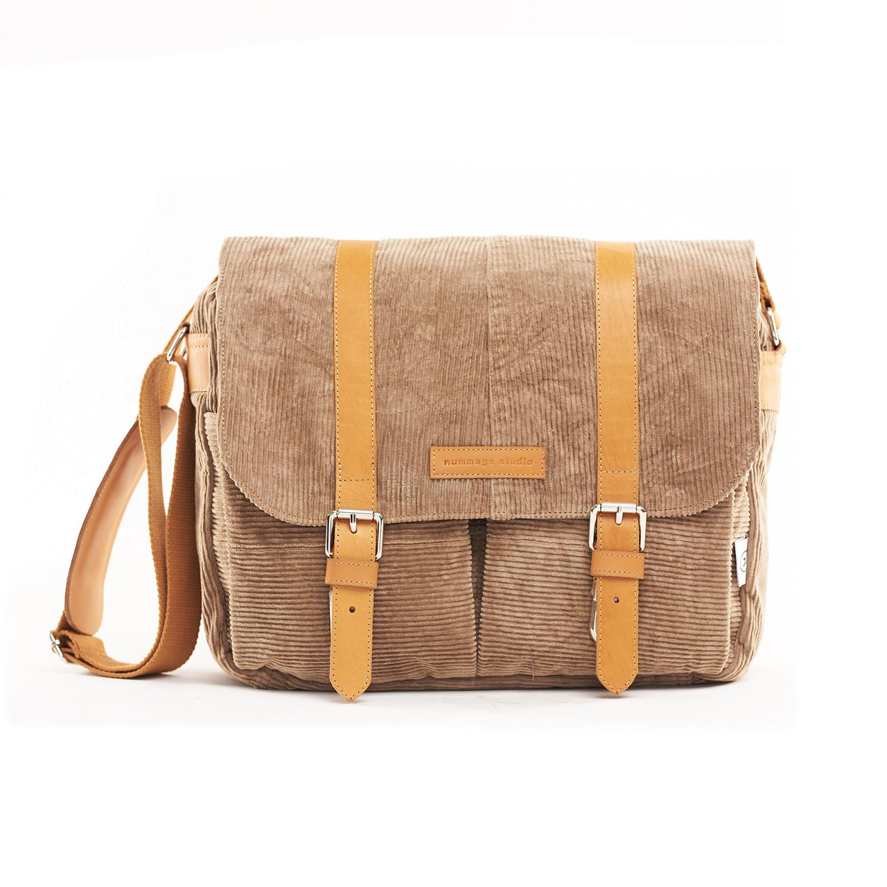 Corduroy Beige Messenger Bag – rummagestudio